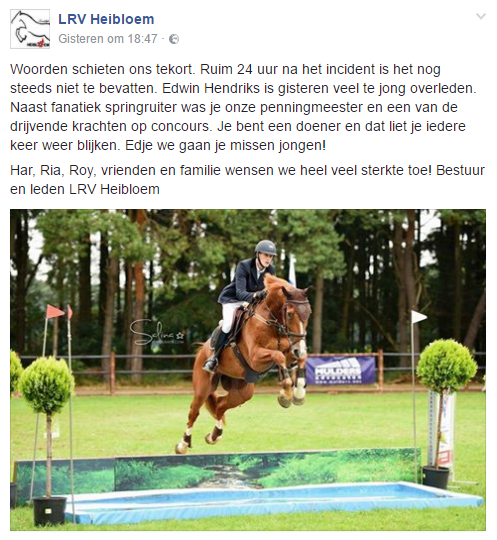 25-jarige Edwin Hendriks overleden na bedrijfsongeval • Bokt.nl