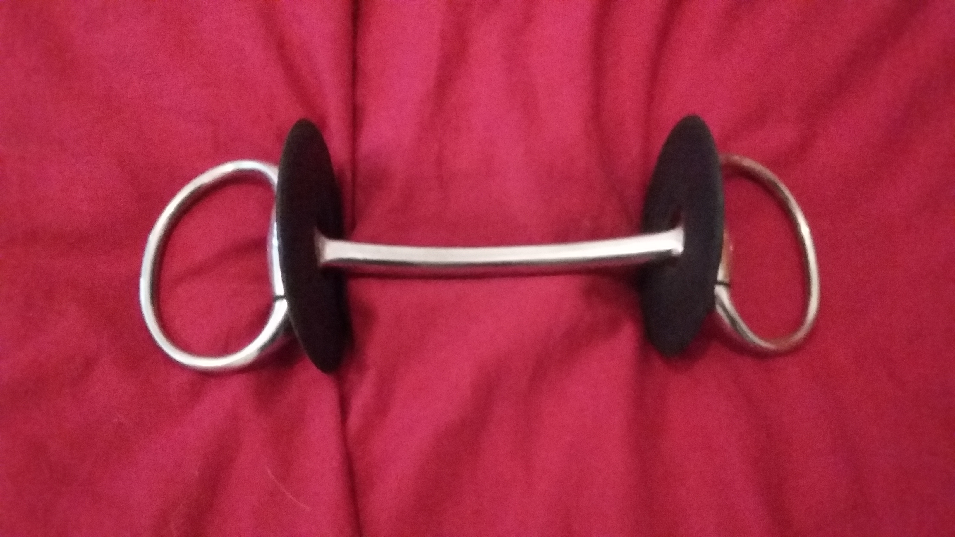 ongebroken bit met bitringen maat paard | Bokt.nl