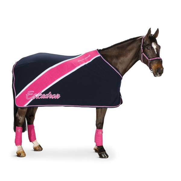 Eskadron bicolor fleecedeken darknavy-pink | Bokt.nl